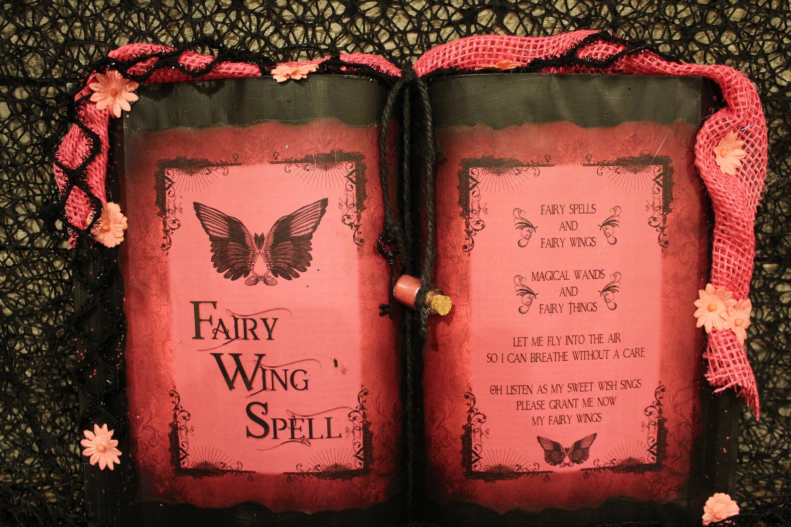 Fairy Wing Spell Book Halloween decor Fairy decor | Etsy