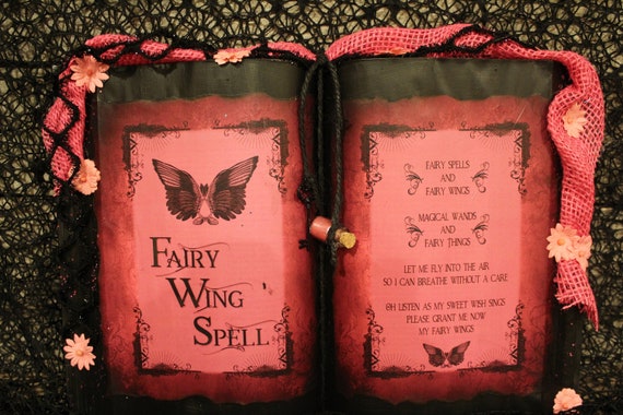 Fairy Wing Spell Book Halloween decor Fairy decor - Etsy Italia
