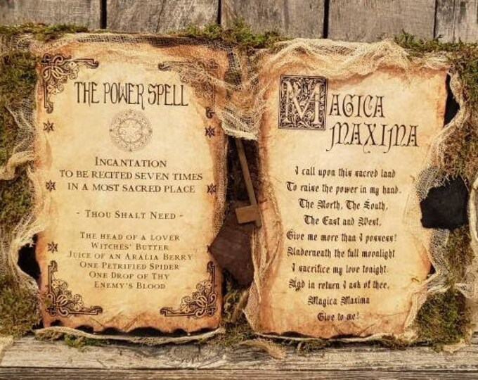 Hocus Pocus Inspired Spell Book, Power Spell, Halloween Decor ...