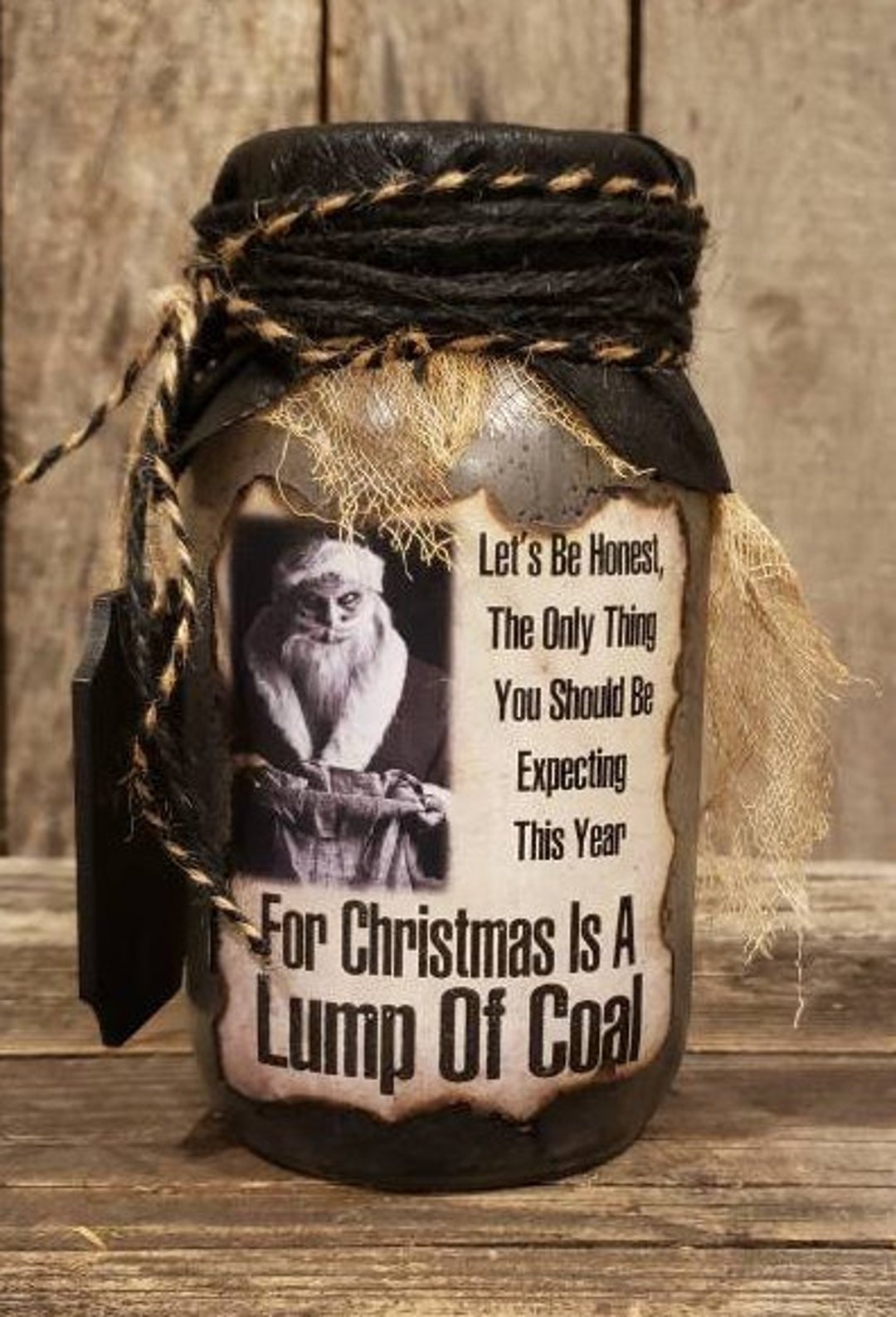 Lump of Coal, Creepmas Decor, Creepy Christmas Decor, Spooky Christmas ...