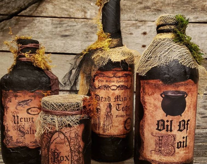 Hocus Pocus Inspired Potion Bottle Set Halloween Decor Halloween Decorations Sanderson