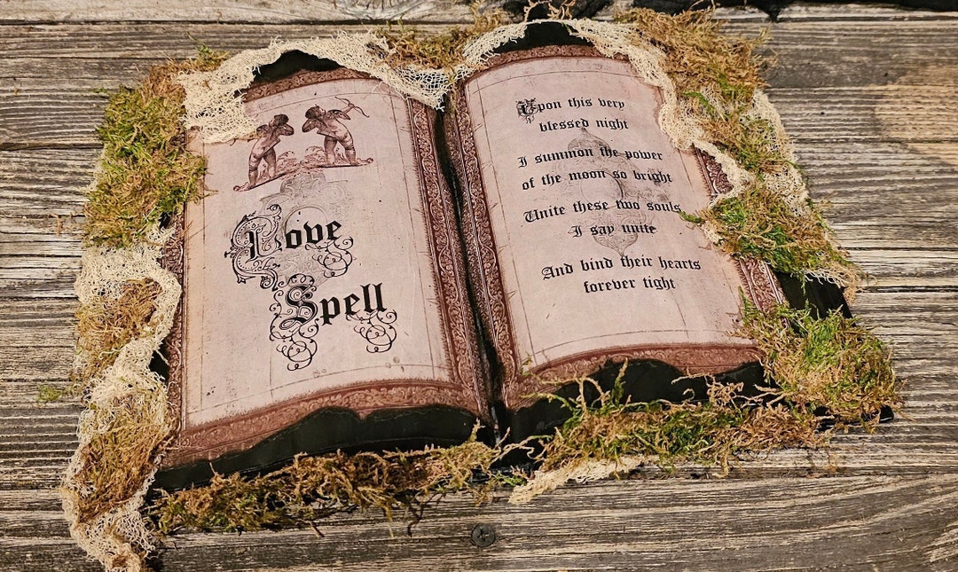 Handmade Halloween Spell Book: Love Spell Gothic Decor - Etsy