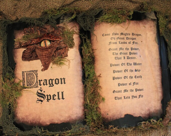 Sale! Halloween Spell Book, "dragon Spell", Halloween Decoration ...