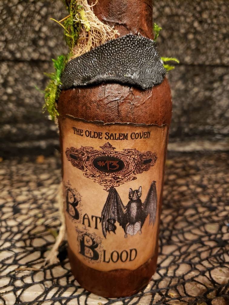 Halloween Potion Bottle Set Dead Man'sheart Bat Blood | Etsy