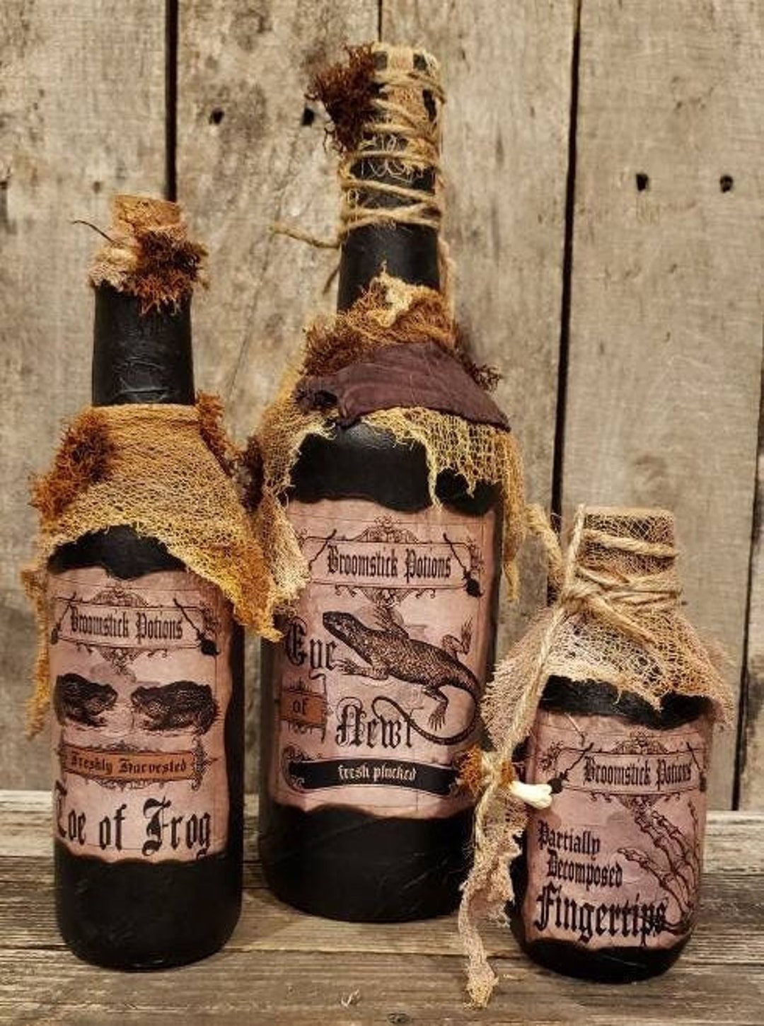 Potion Bottle Set, Halloween Decor, Halloween Decorations, Potions ...