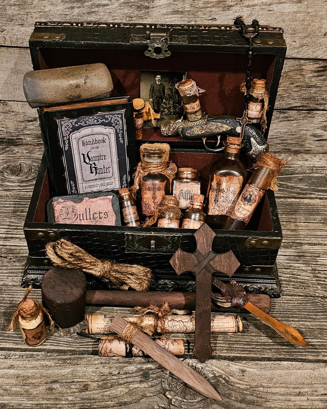 Handmade Vampire Hunter Kit Replica: Antique Halloween Decor - Etsy
