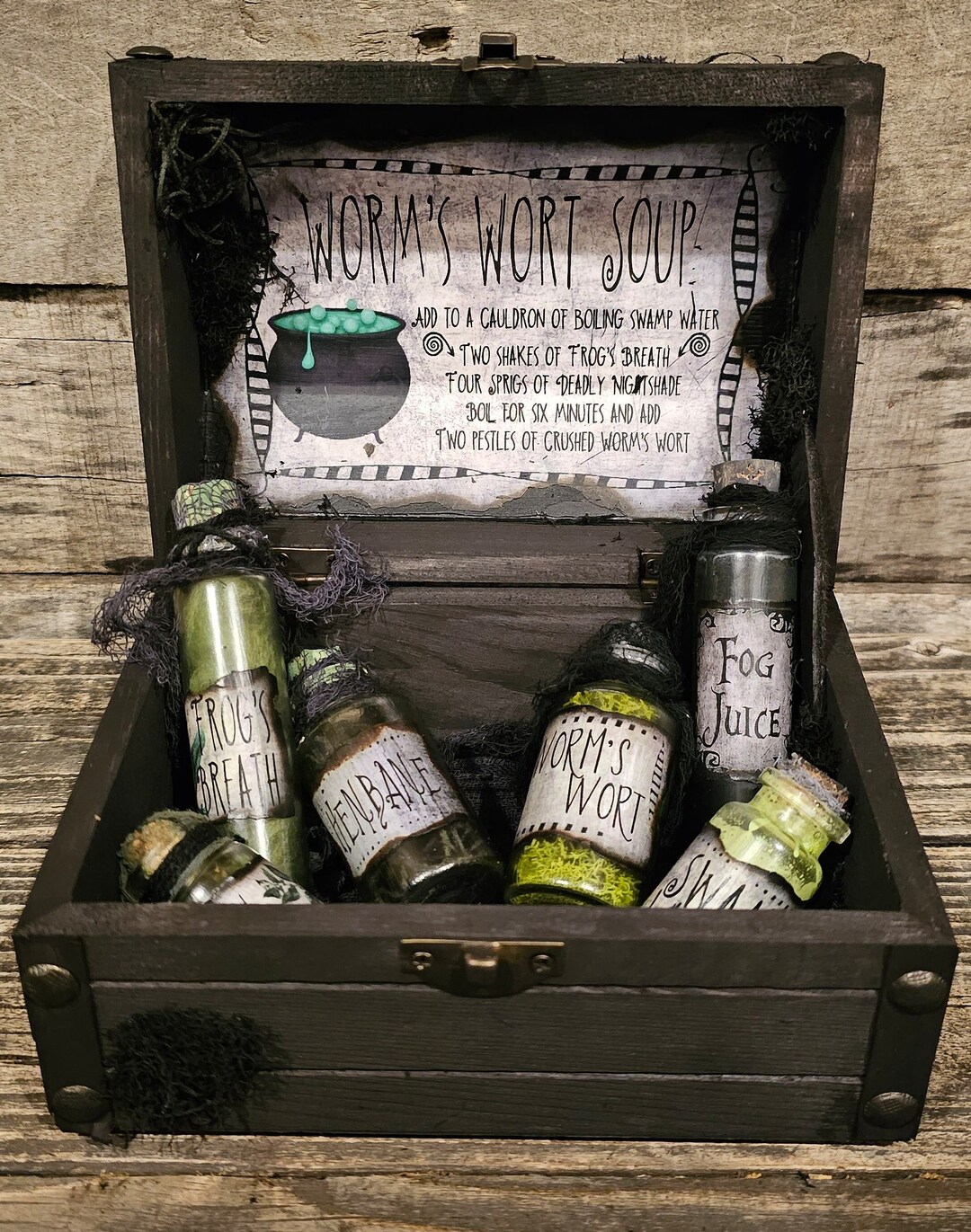 Nightmare Before Christmas Apothecary Set, Worm's Wort Soup, Sally's ...