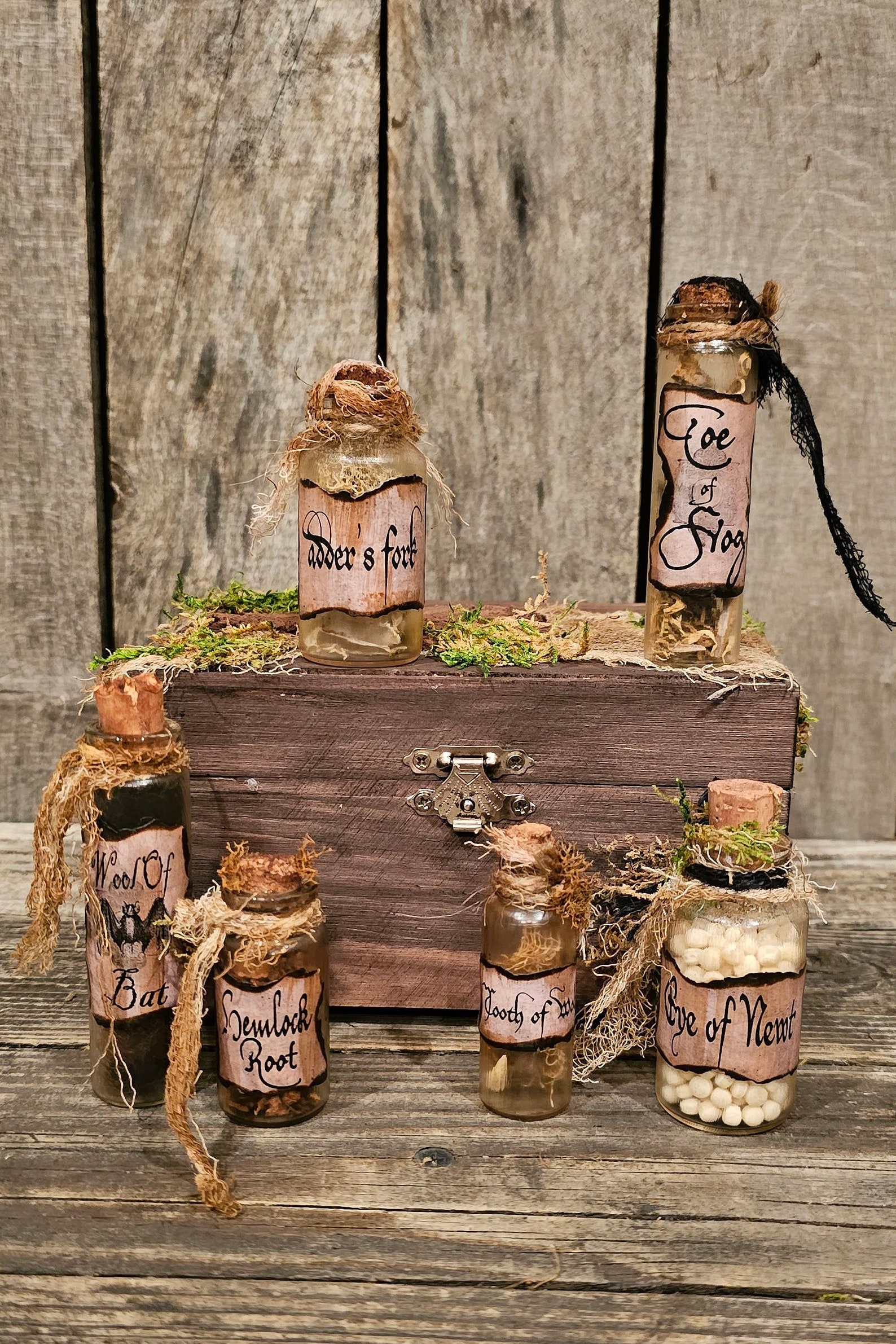 Witches' Brew Mini Apothecary Set, Halloween, Halloween Home Decor ...