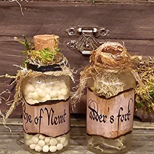 Witches' Brew Mini Apothecary Set, Halloween, Halloween Home Decor ...