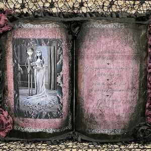 Corpse Bride Wedding Vow Book, Wedding Decor, Wedding Keepsake, Wedding ...