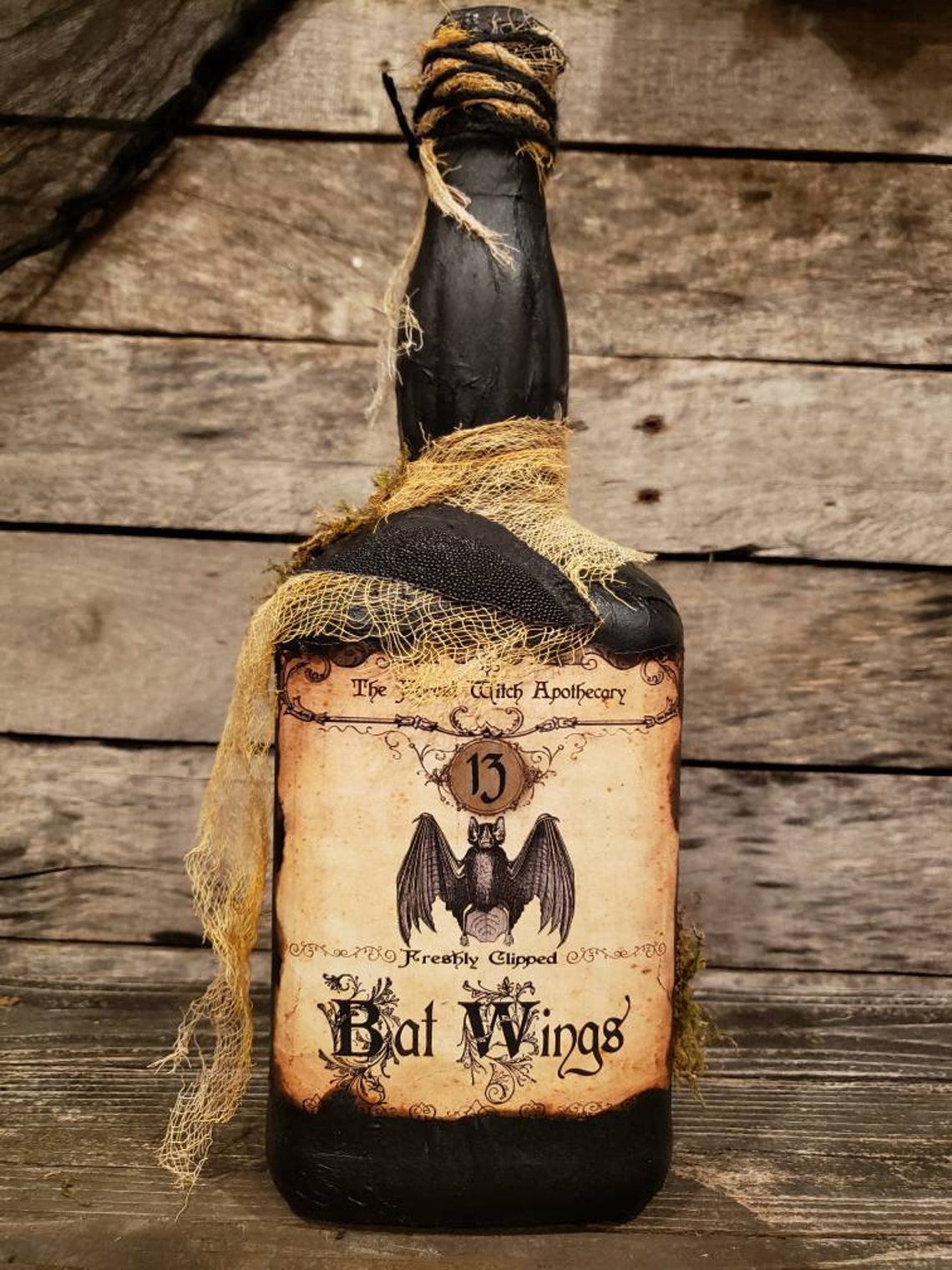 Halloween Potion Bottle Bat Wings Halloween decor Halloween | Etsy