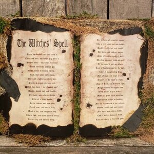 The Witches' Spell Halloween Spell Book Halloween Decor - Etsy