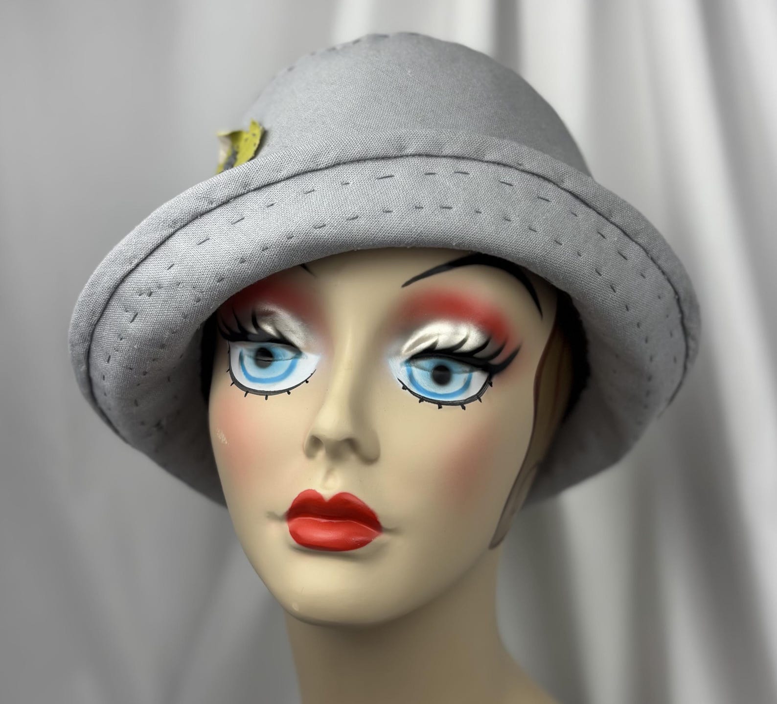 Linen Cloche Hat, Light Gray, Dressy Casual, Handmade Millinery - Etsy