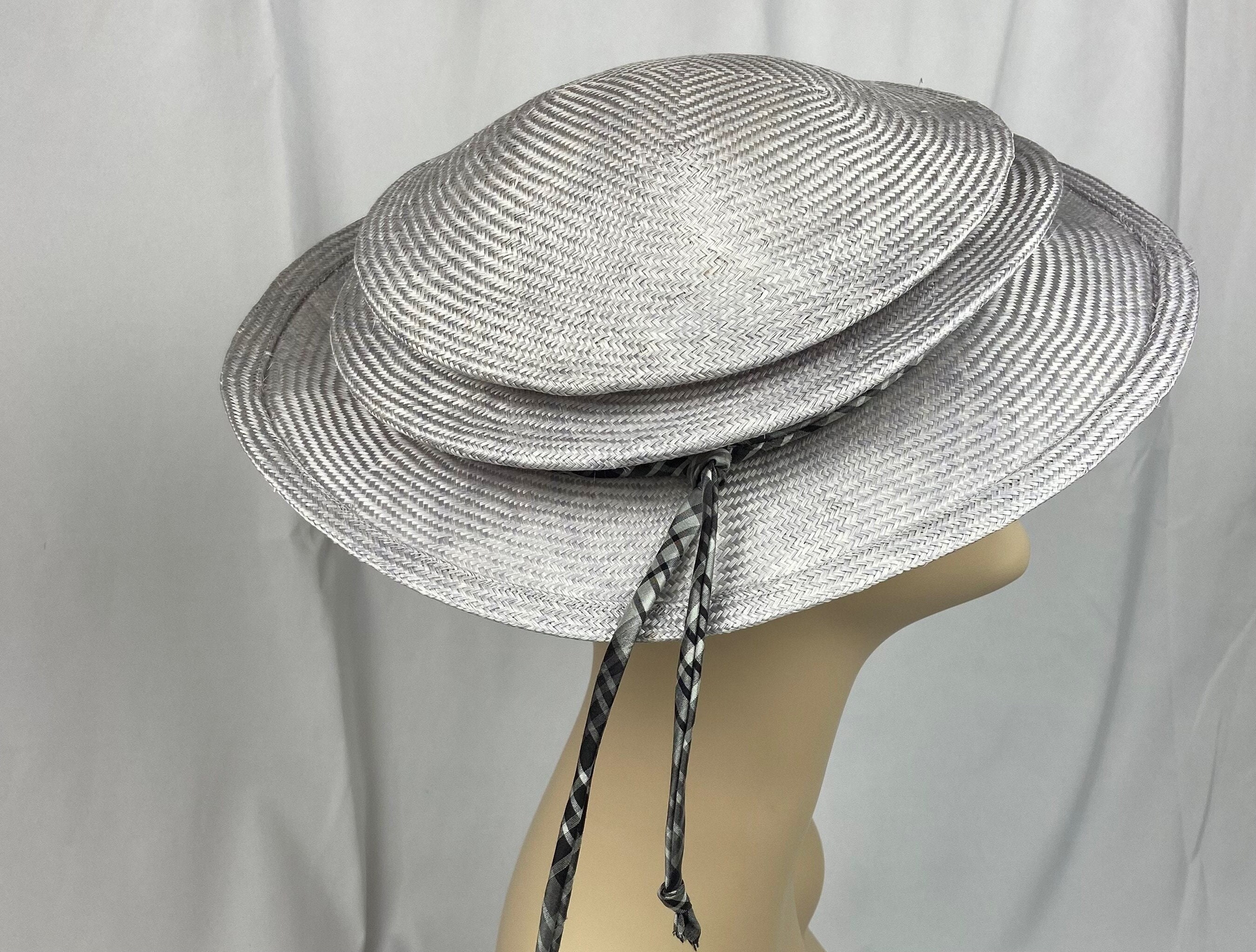 Handmade Travel Hat, Folding Hat, Parasisal Straw, Silver Gray, Fits ...