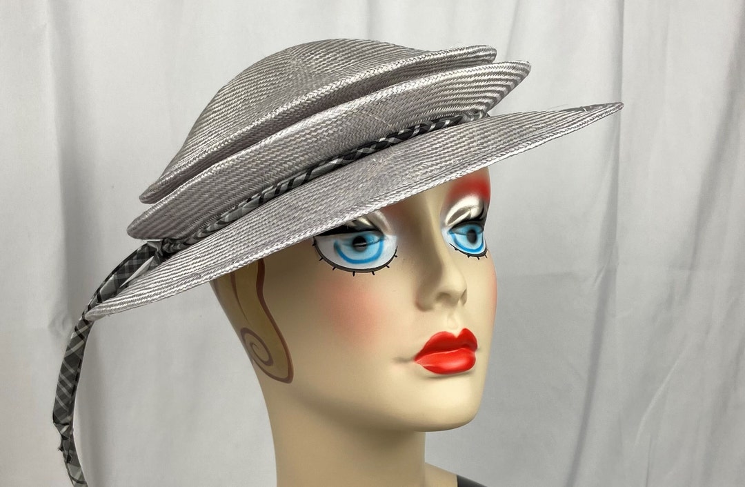 Handmade Travel Hat, Folding Hat, Parasisal Straw, Silver Gray, Fits ...