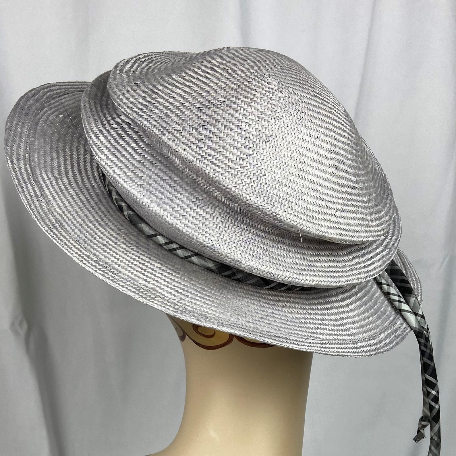 Handmade Travel Hat, Folding Hat, Parasisal Straw, Silver Gray, Fits ...