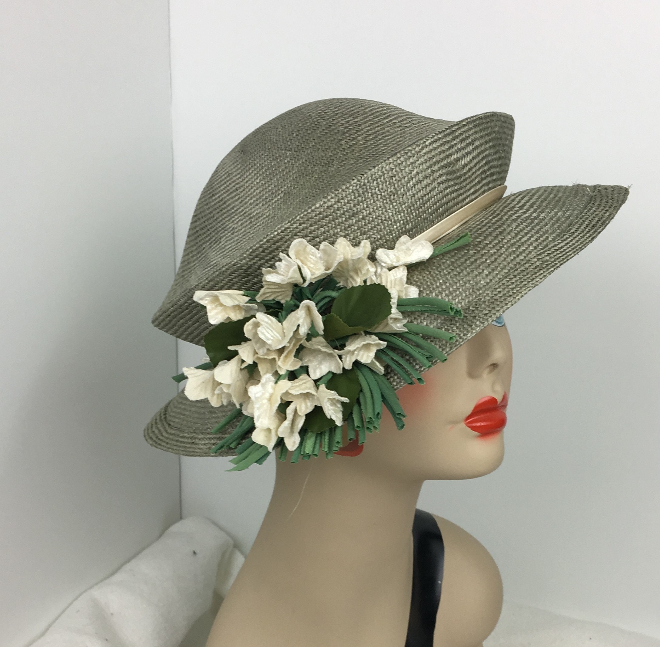 Parasisal Straw Travel/Collapsible Folding Hat Woman's Sage Green ...