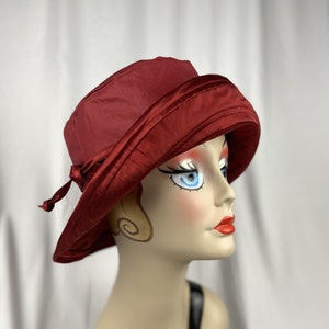 Red Rain Hat, Bucket Style, Handmade, Lightweight - Etsy
