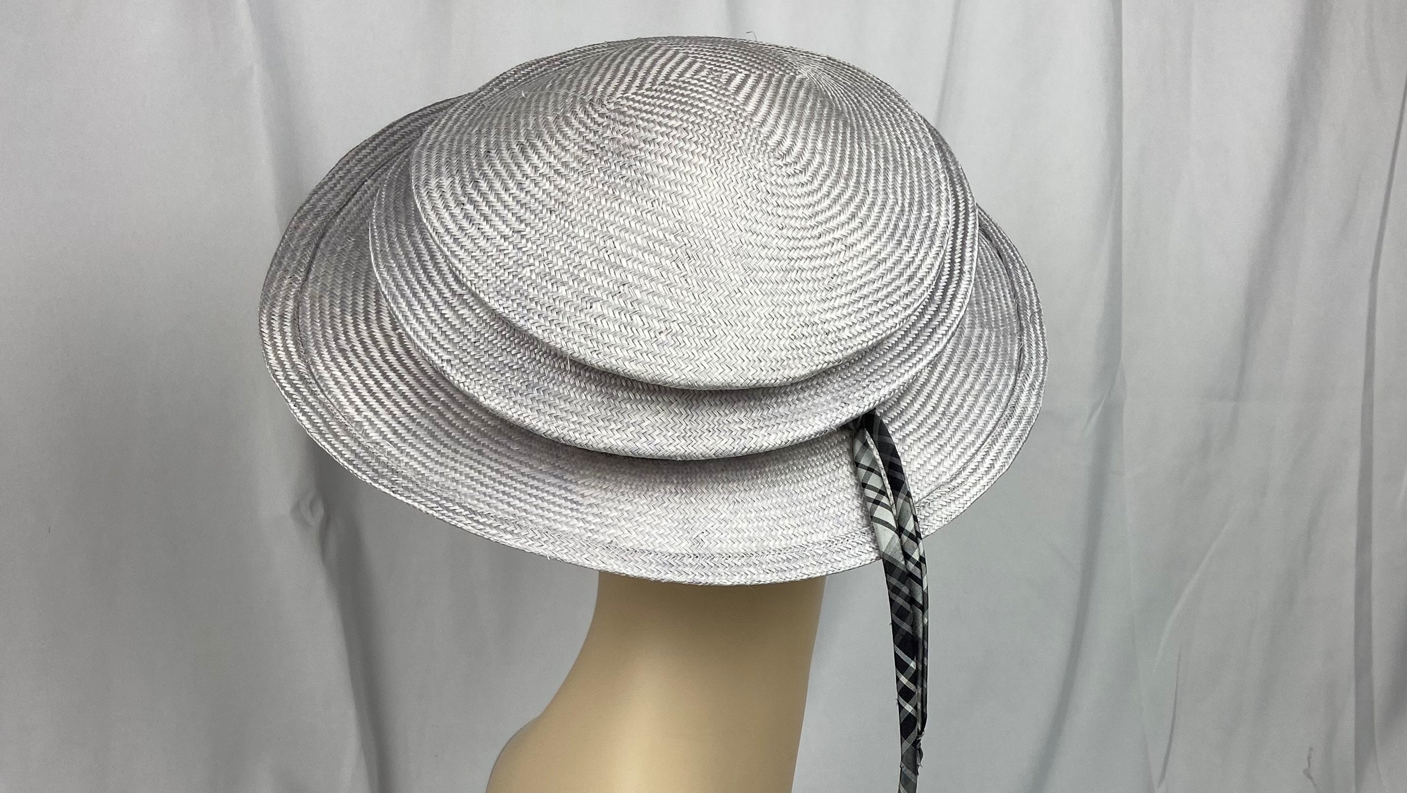 Handmade Travel Hat, Folding Hat, Parasisal Straw, Silver Gray, Fits ...