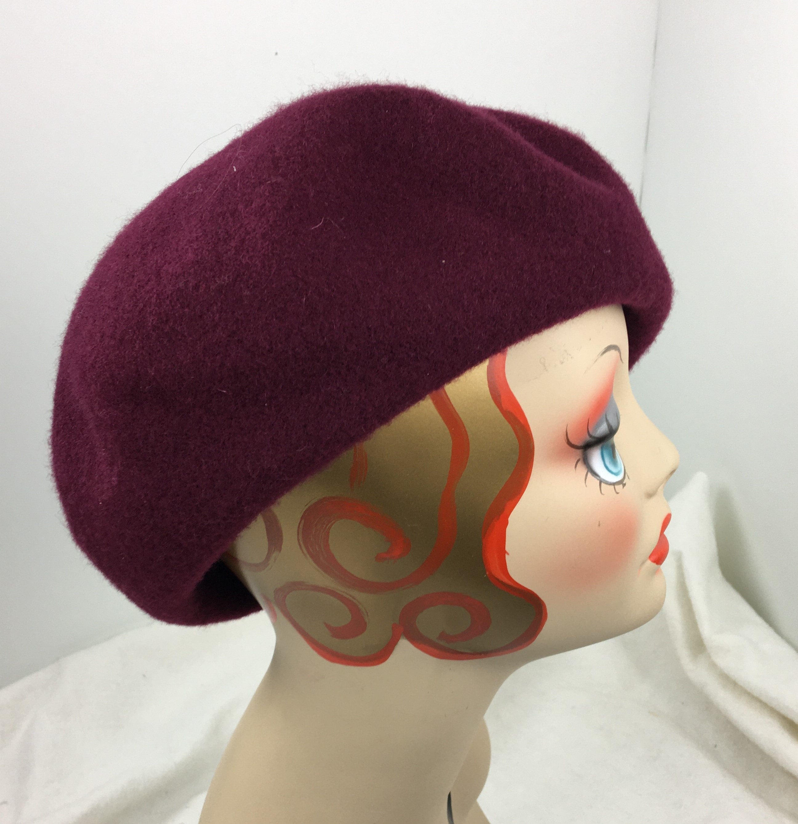 French Beret Wool Oversize Extra Large 1930's 1940's Look Garbo ...