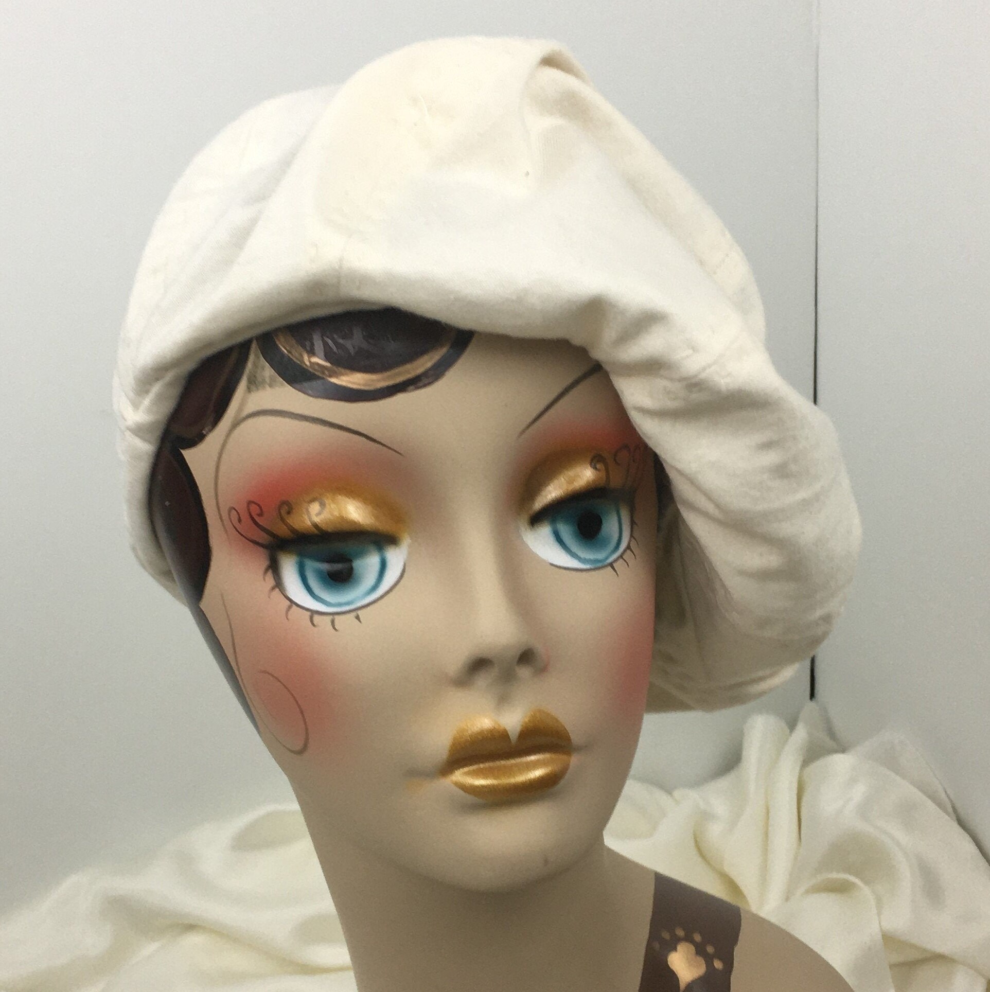 White Beret Organic Cotton Over Sized Summer Spring Light Weight