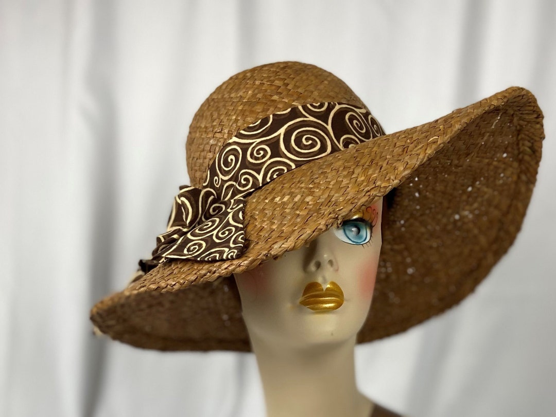 Sun Hat, Resort Wear, Brown, Handmadehat - Etsy