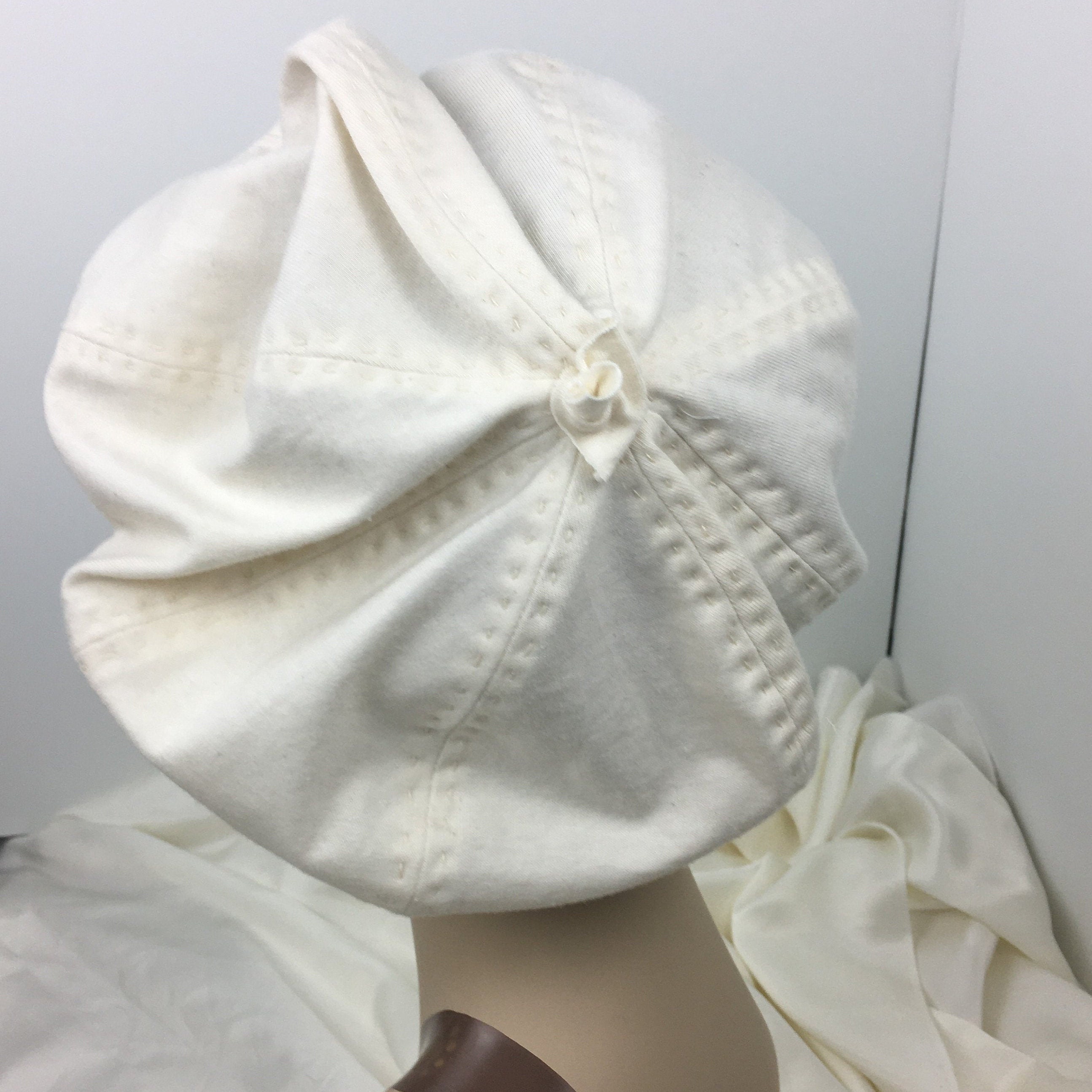 White Beret Organic Cotton Over Sized Summer Spring Light Weight