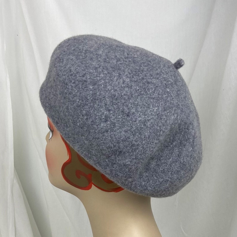 French Beret, Fine Wool, Heather Gray Travel Accessory, Hand Blocked - Etsy