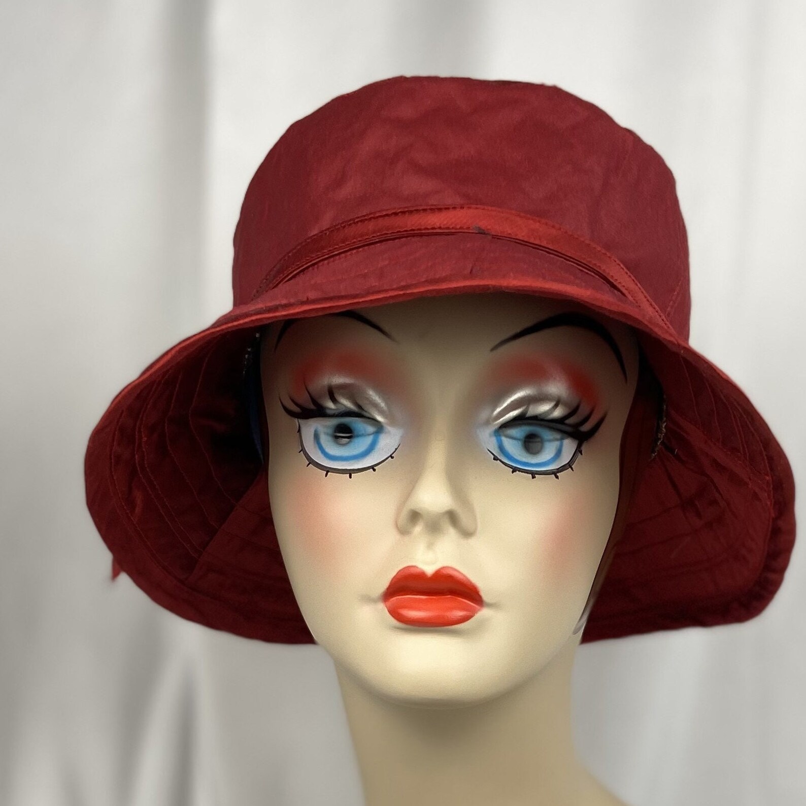 Red Rain Hat, Bucket Style, Handmade, Lightweight - Etsy