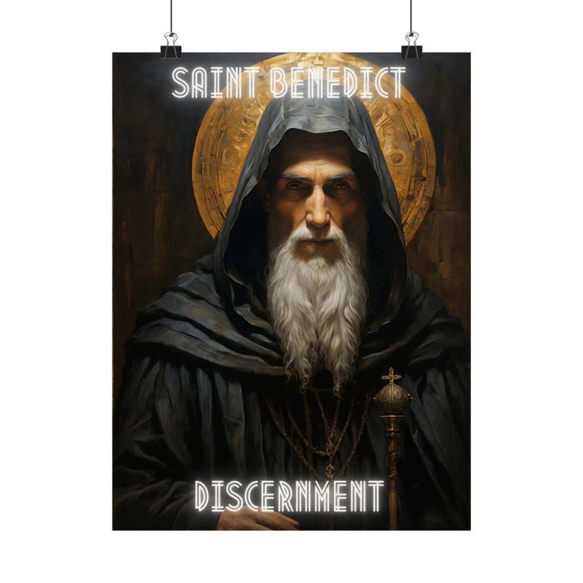 Catholic Saint Benedict, Discernment, Matte Wall Art, 12 X 16 Inches ...