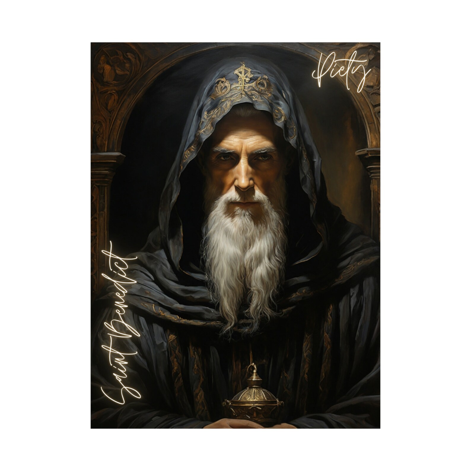 Catholic Saint Benedict, Piety, Matte Wall Art, 12 X 16 Inches ...