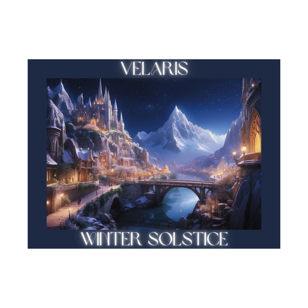 Winter Solstice Velaris Print | ACOTAR Print | UNFRAMED | A Court of ...