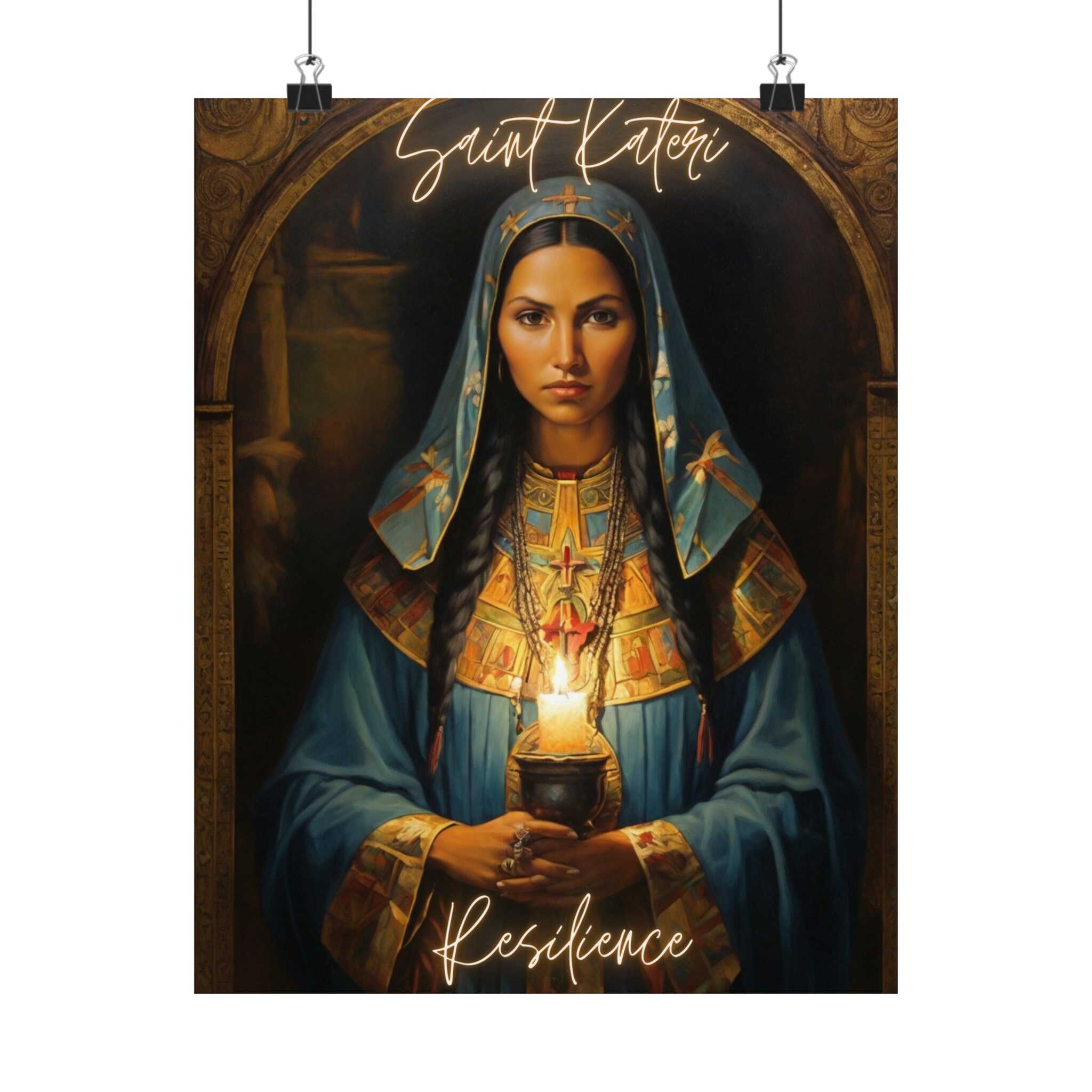 Catholic Saint Kateri, Lily of the Mohawks, Resilience, Matte Wall Art ...