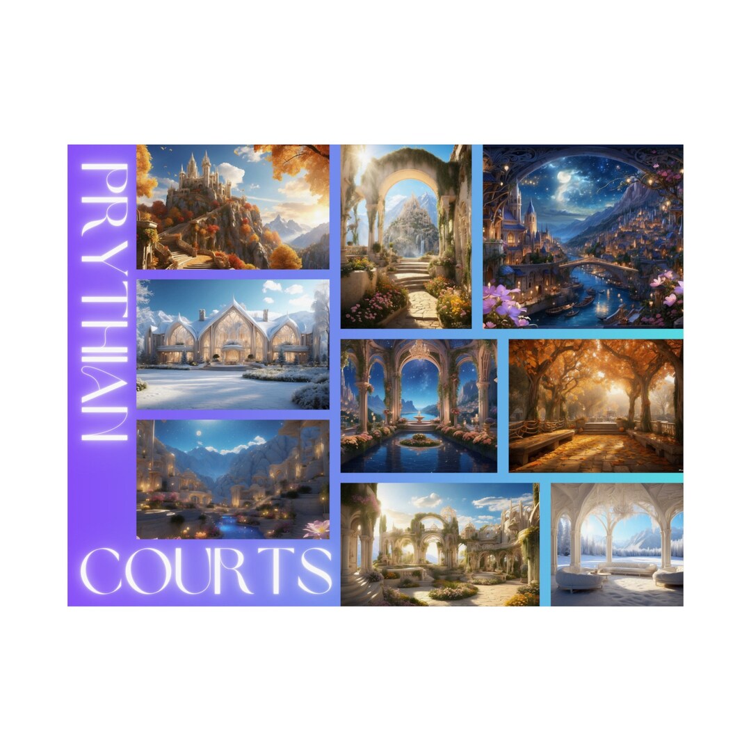 Prythian Courts Print | ACOTAR Print | UNFRAMED | A Court of Thorns and ...