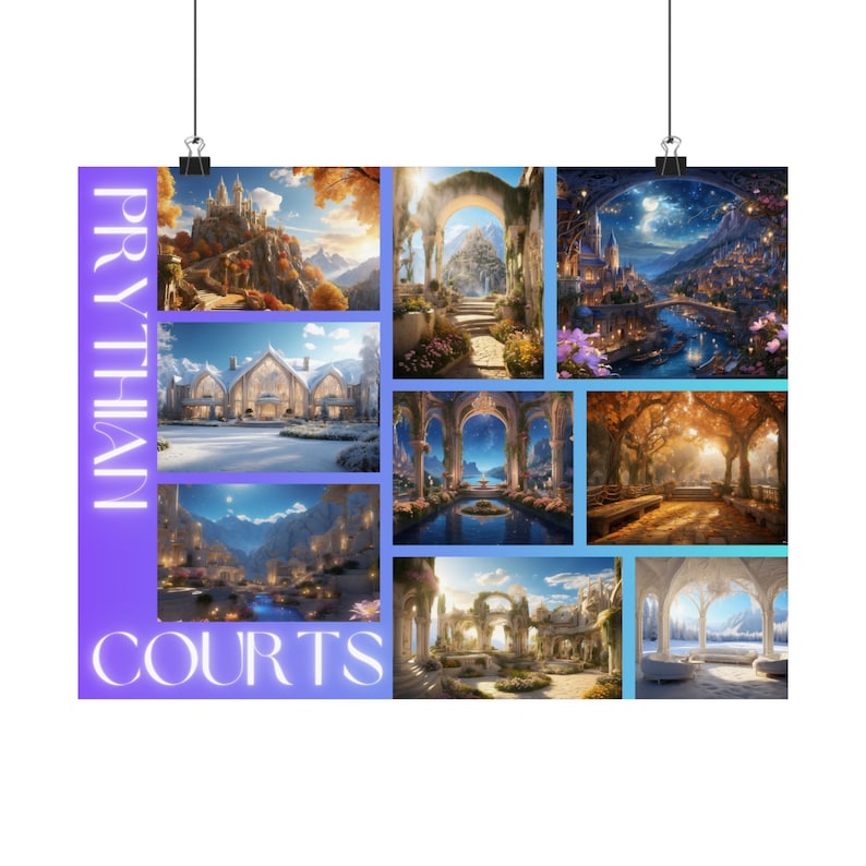 Prythian Courts Print | ACOTAR Print | UNFRAMED | A Court of Thorns and ...