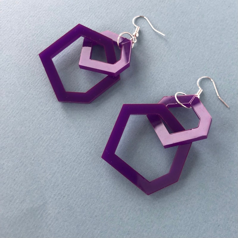 Acrylic Earrings - Etsy
