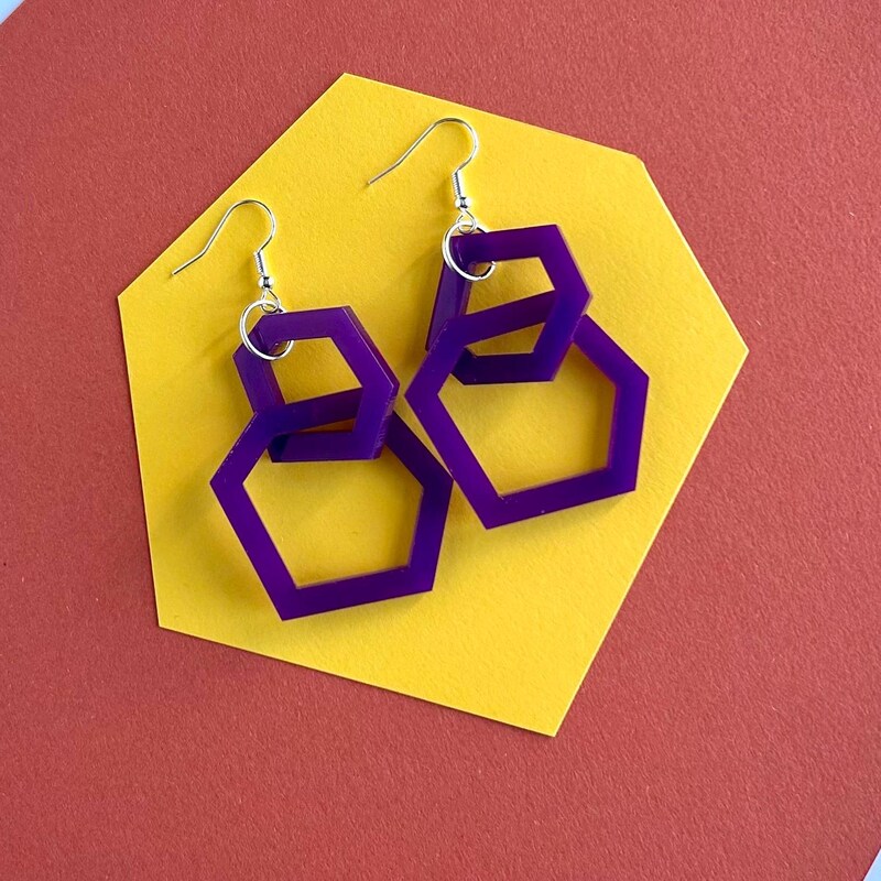 Acrylic Earrings - Etsy