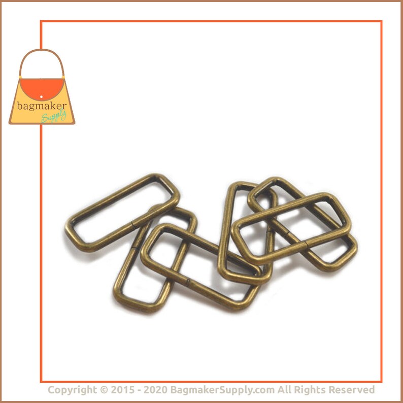 1-1/2 Inch Rectangle Ring Antique Brass Finish Rectangular | Etsy