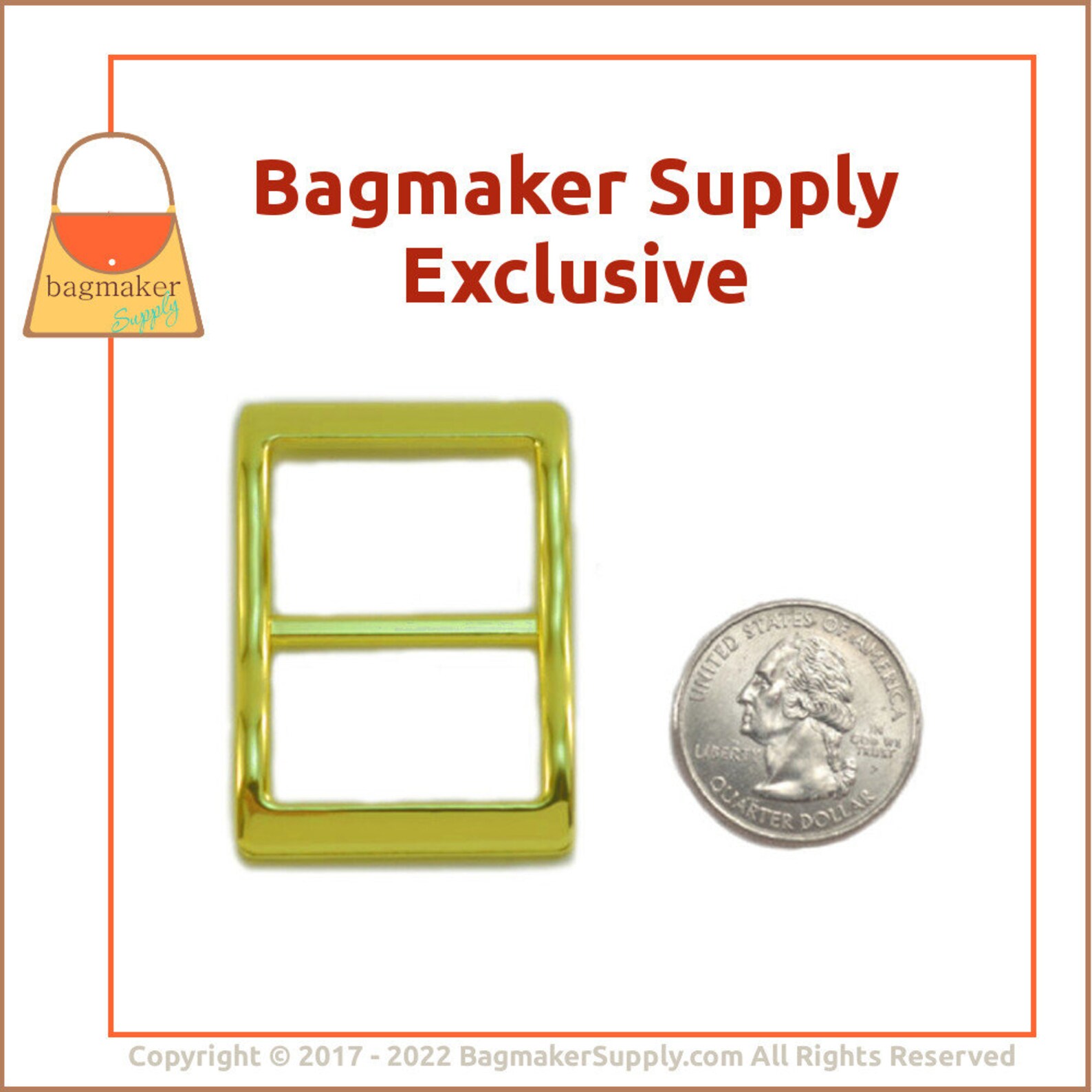 1 Inch Large Mouth Curved Slide Buckle for Thick Straps, Deluxe Gold ...