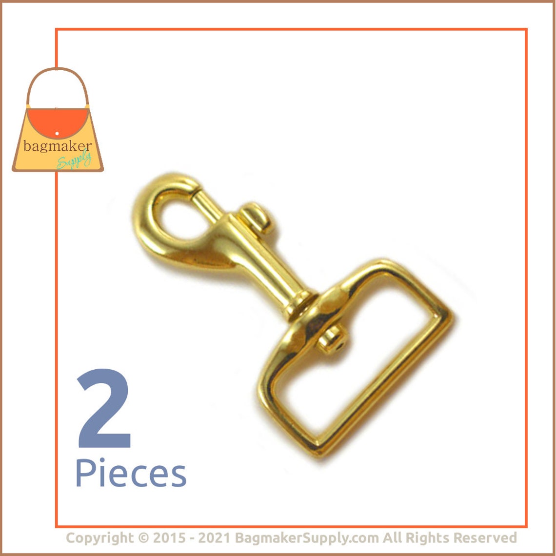 1 Inch Snap Hook Shiny Brass Finish 2 Piece Package 25 Mm - Etsy