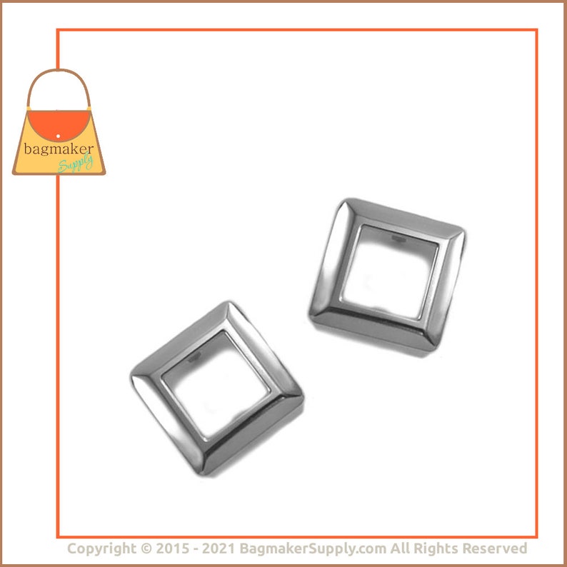 13/16 Inch Square Eyelet Nickel Finish 2 Sets 3/4 Inch | Etsy