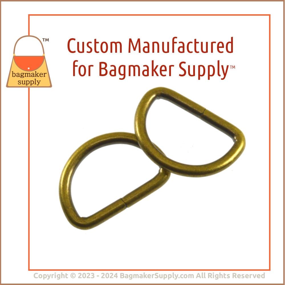 1 Inch D Ring Light Antique Brass Finish, 18 Pack, 3.75 Mm Gauge Wire ...