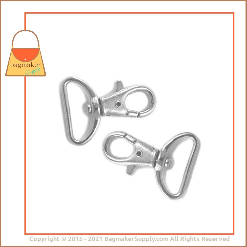 1 Inch Snap Hook Lobster Claw Nickel Finish 2 Pieces 25 Mm | Etsy