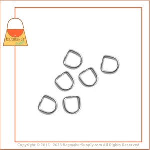 3/8 Inch D Ring Nickel Finish 6 Pieces Small 9.5 Mm D-ring - Etsy