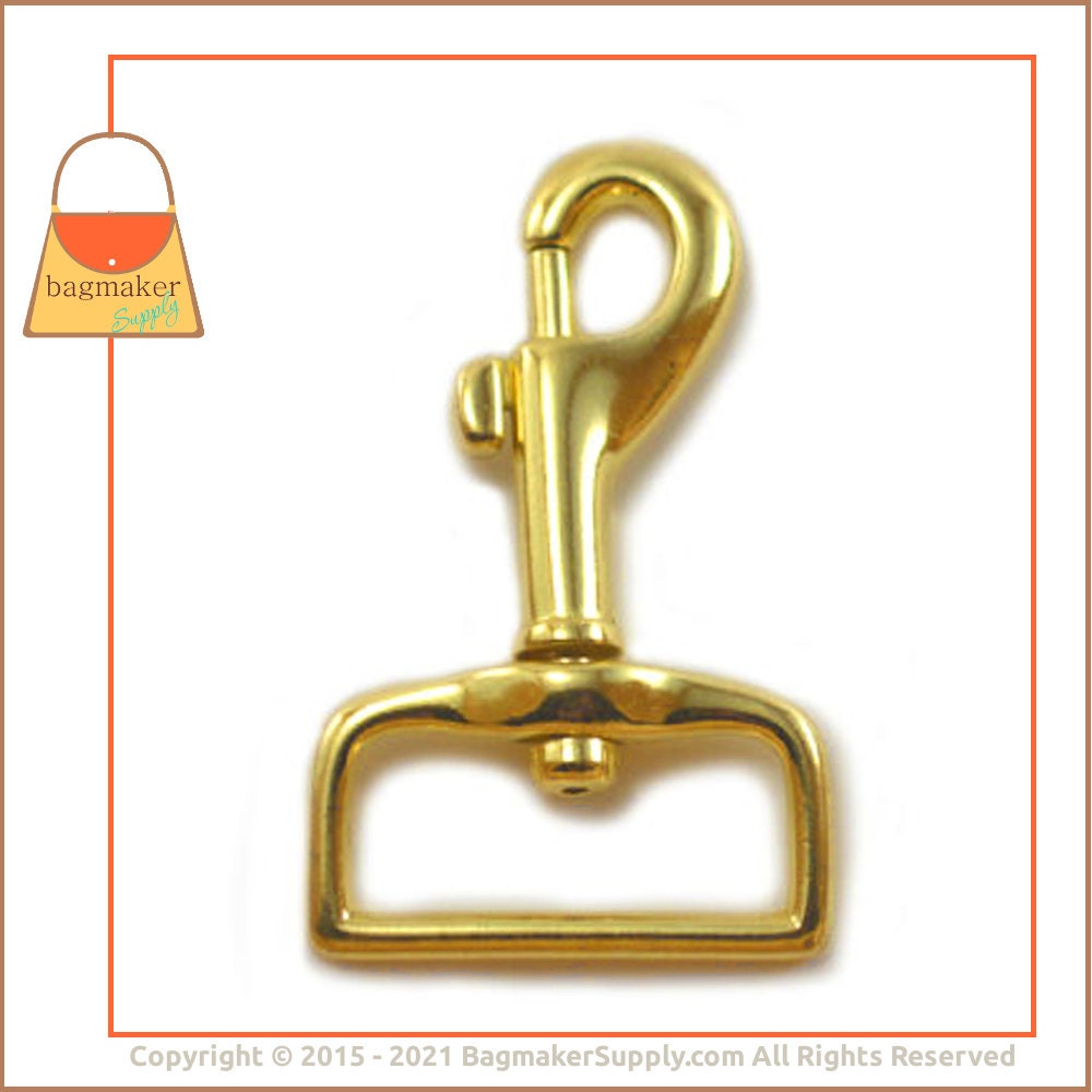 1 Inch Snap Hook Shiny Brass Finish 2 Piece Package 25 Mm | Etsy