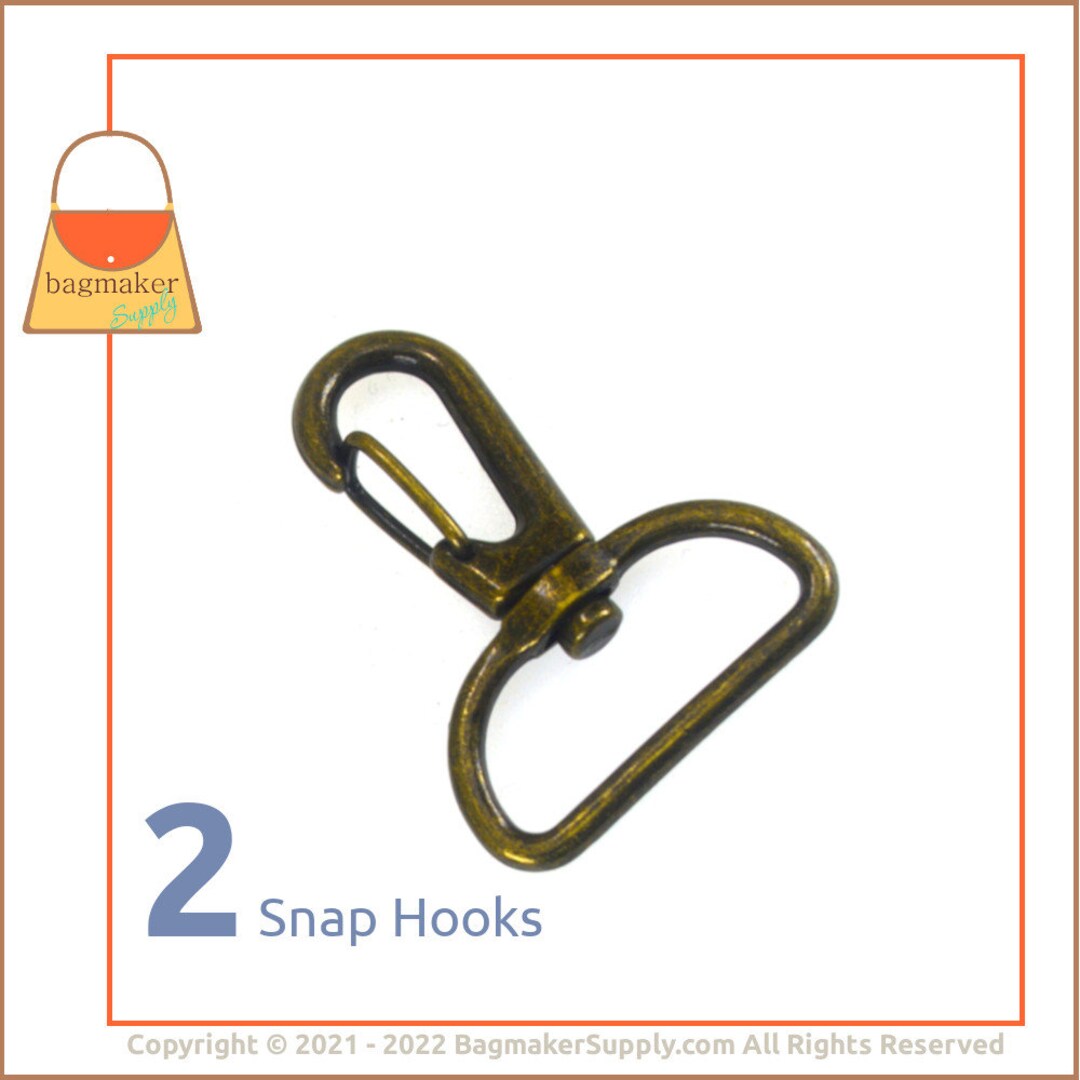1 Inch Snap Hook Antique Brass Finish 2 Pieces 25 Mm Spring - Etsy