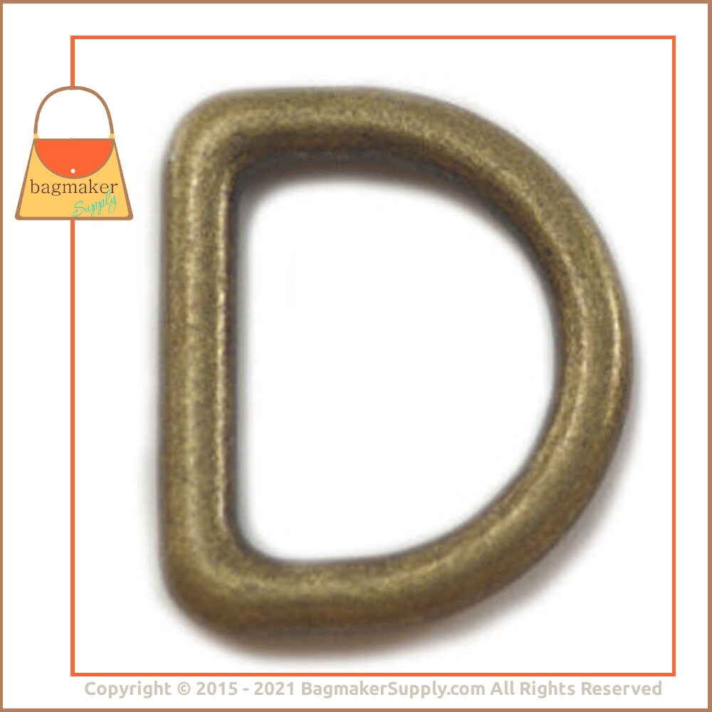 1 Inch Cast D Ring Light Antique Brass Finish 2 Pack | Etsy