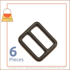 1 Inch Slide Black Finish 6 Pieces 25 Mm Metal Triglide for - Etsy