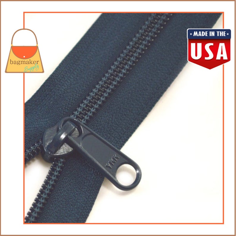 YKK Long Tab Zipper Slide / Pull Metal Navy Blue Finish For | Etsy