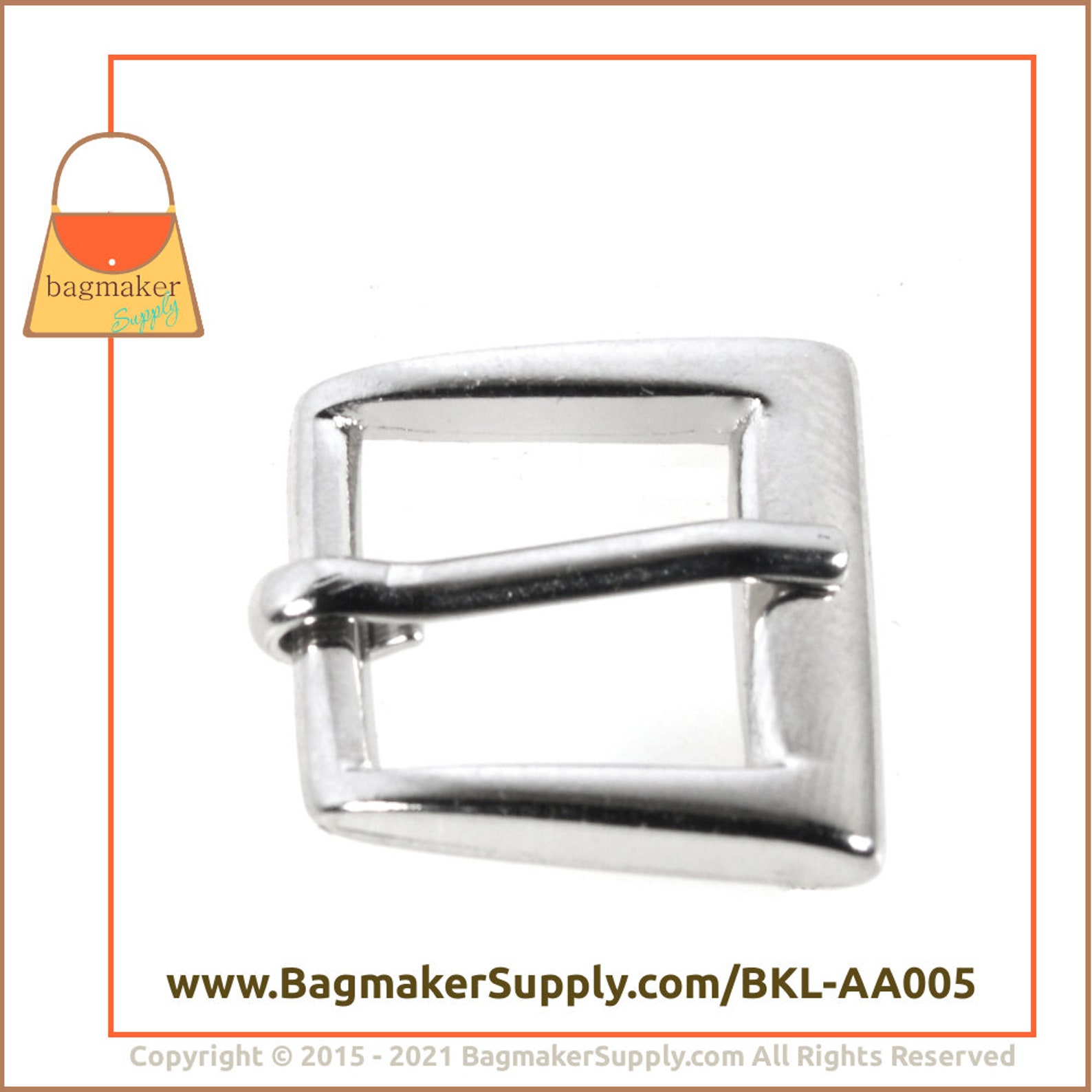 1/2 Inch Square Buckle Nickel Finish 4 Pack 13 Mm Metal - Etsy